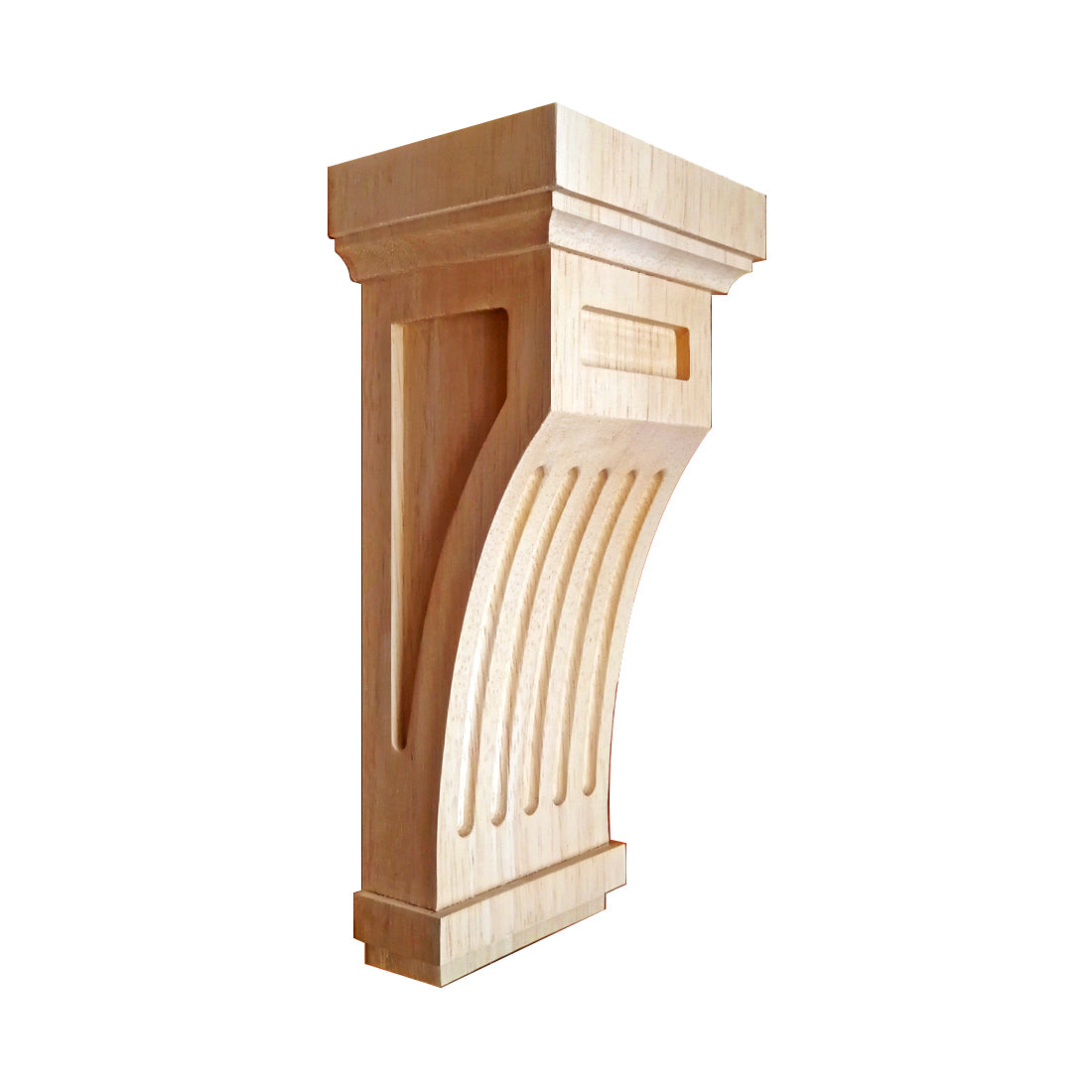 PAIR of Wood Carved Fluted Mission Corbels, Available in 7" & 10" High ...