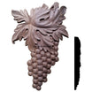 PAIR of Vintage Style Wood Carved Grape Appliques, Available in 9-1/2 ...
