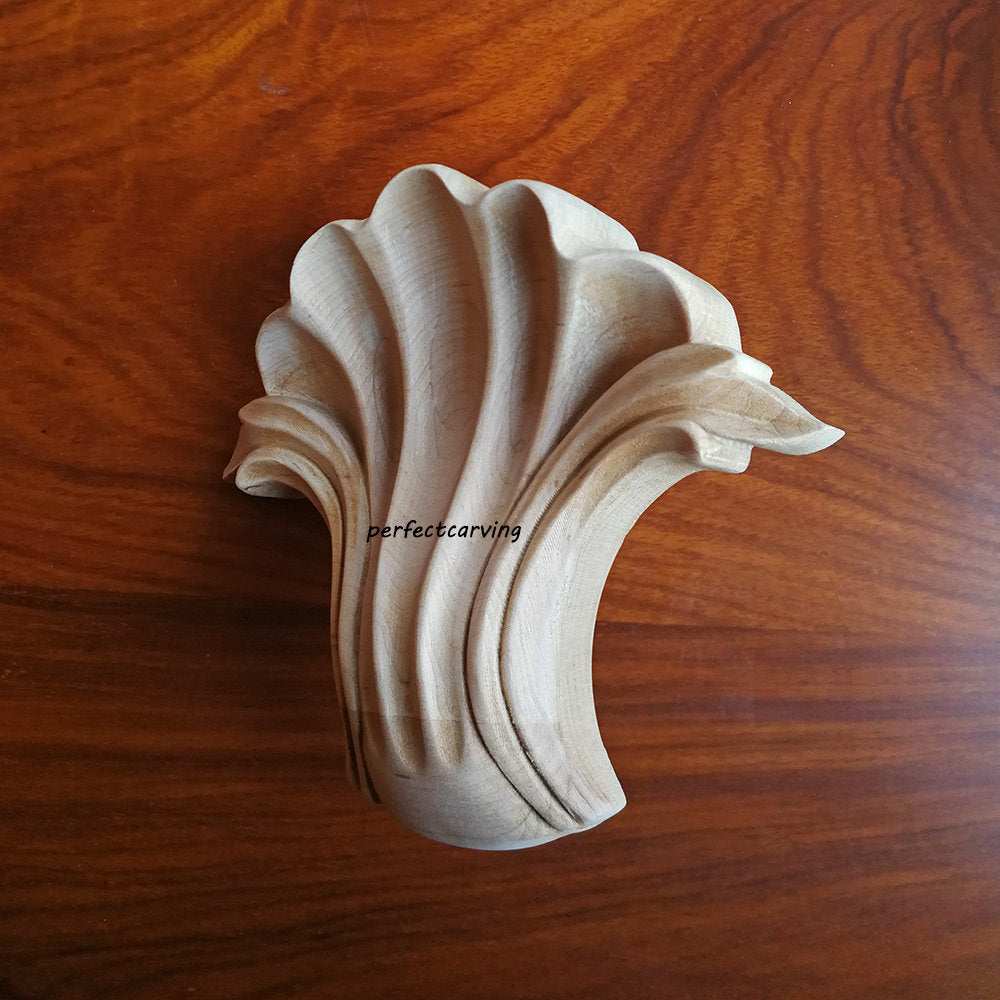 Solid Shell Carved Keystone Onlay Applique, 6-1/4"Wx5-1/2"H, Single ...