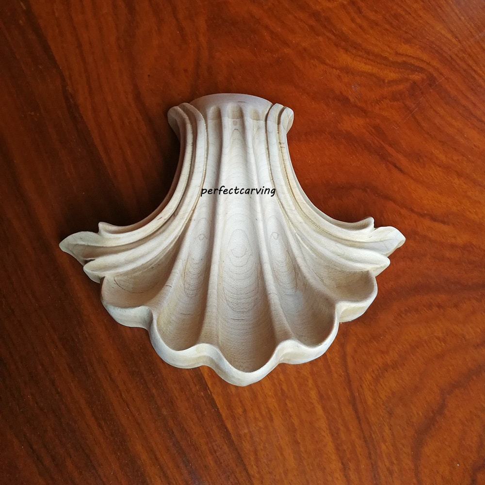 Solid Shell Carved Keystone Onlay Applique, 6-1/4"Wx5-1/2"H, Single ...